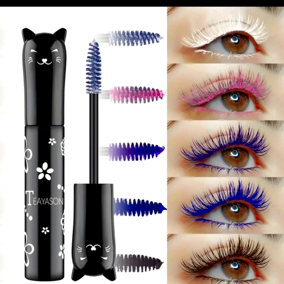 Makeup | Cute Cat Colorful Mascara Brown Long Lasting Curl Holding ...